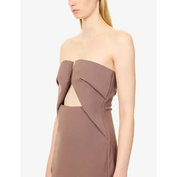 Rick Owens Prong Strapless Wool-blend Gown