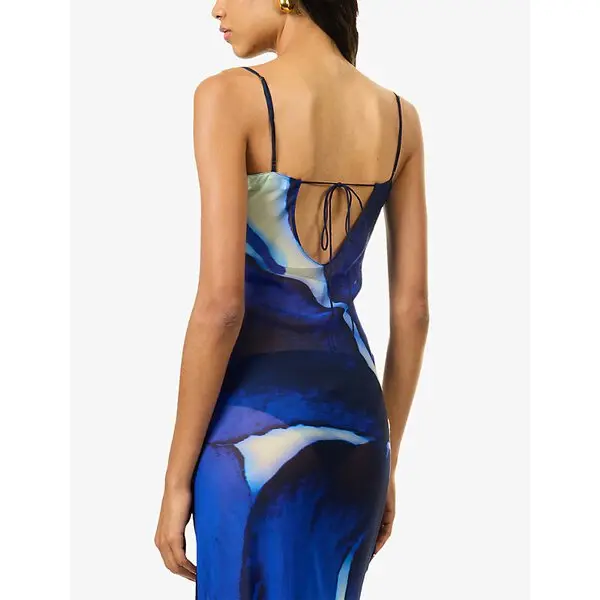 RAT AND BOA Aralia Printed Tulle Maxi Dress