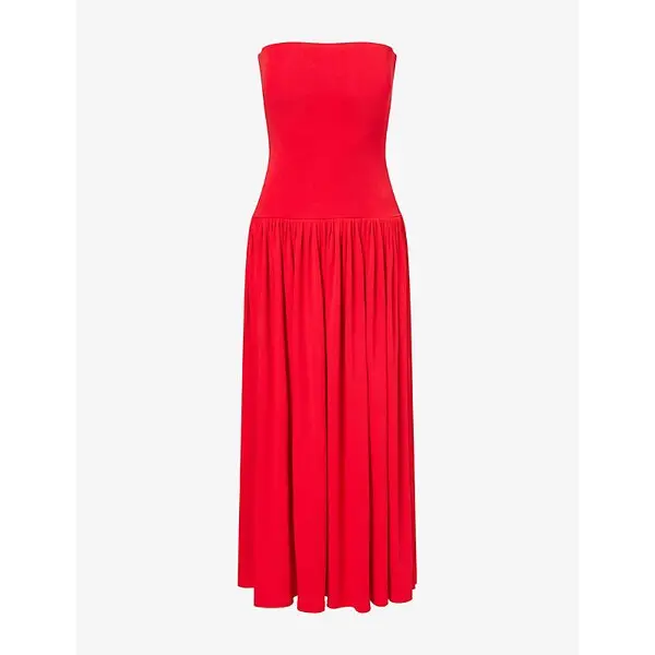 Dissh Aven Strapless Cotton-blend Maxi Dress