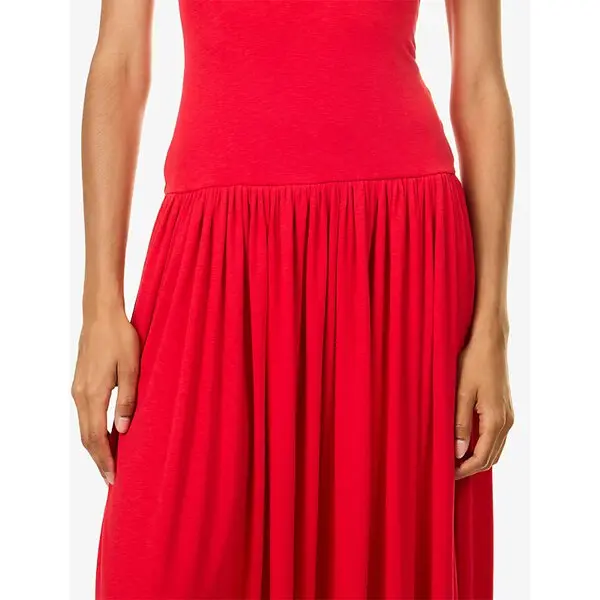 Dissh Aven Strapless Cotton-blend Maxi Dress