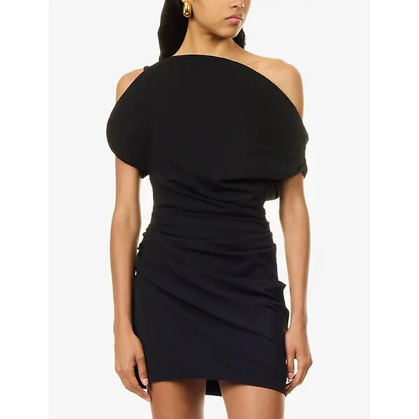 Simkhai Stefi Draped Stretch-crepe Mini Dress