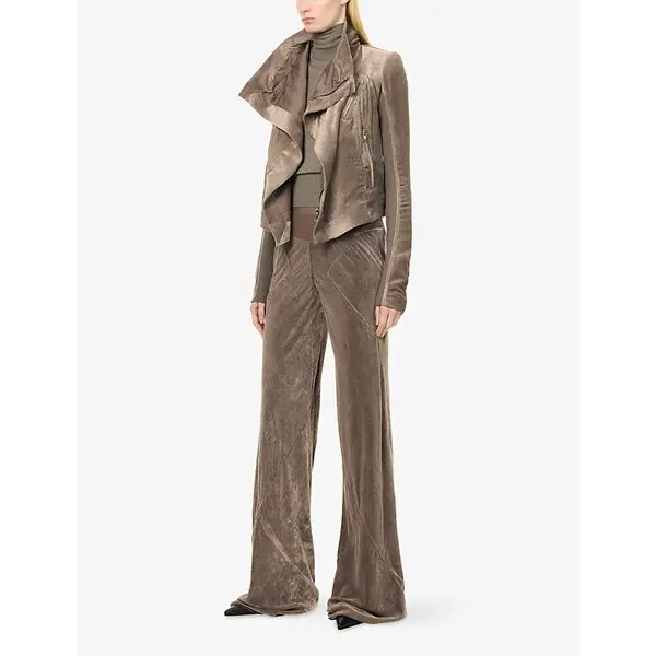 Rick Owens Bias Wide-leg Velvet Trousers