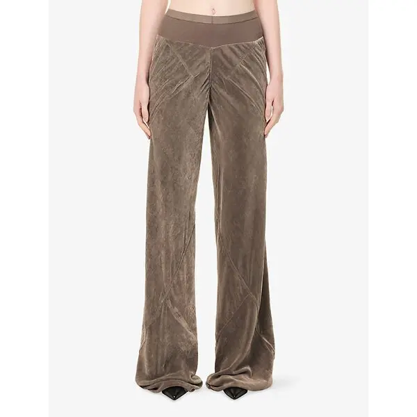 Rick Owens Bias Wide-leg Velvet Trousers
