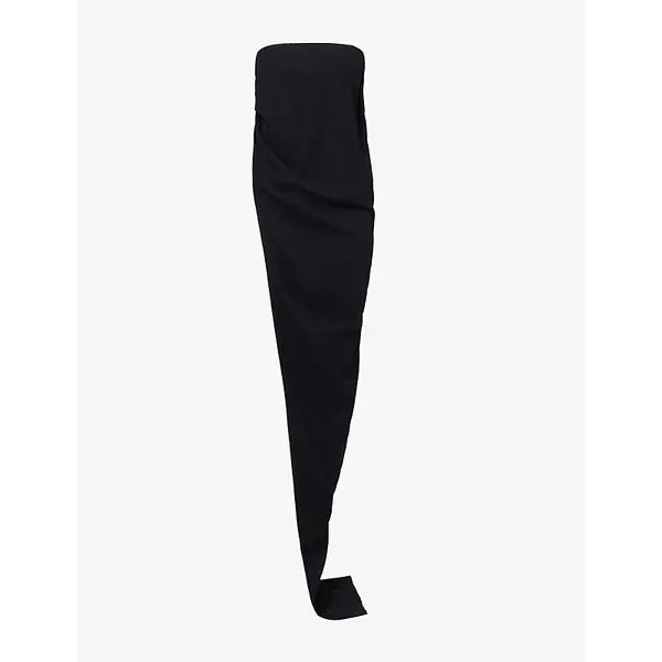 Rick Owens Lido Asymmetric Woven Top - Black