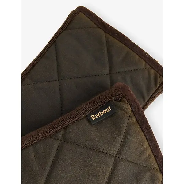 Barbour Westerdale Quilted Waxed-cotton Gloves