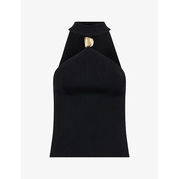 Simkhai Renlen Metal-hardware Wool Top - Black