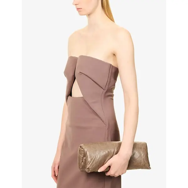 Rick Owens Soft Elongated Leather Clutch Bag