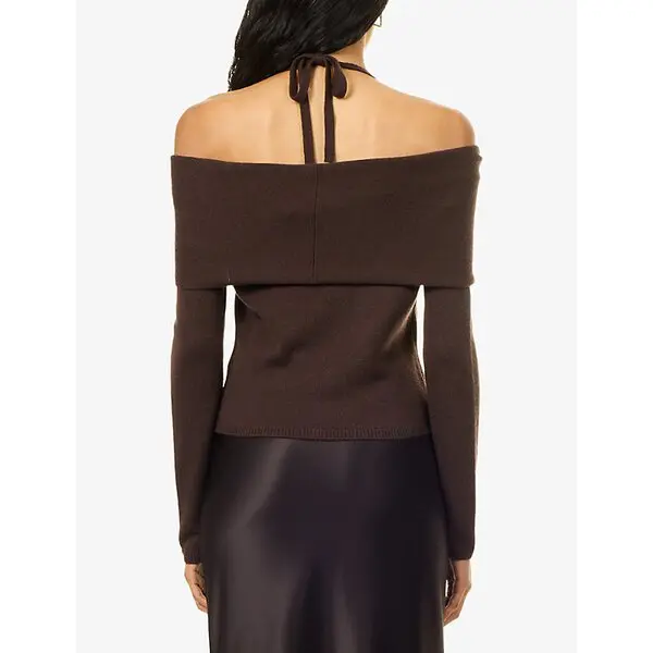 Simkhai Cambria Off-shoulder Wool-blend Top