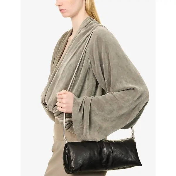 Rick Owens Soft Elongated Leather Clutch Bag