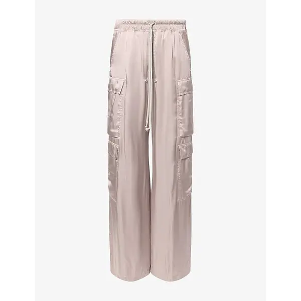 Rick Owens Cargobelas Wide-leg Satin Trousers - Rose