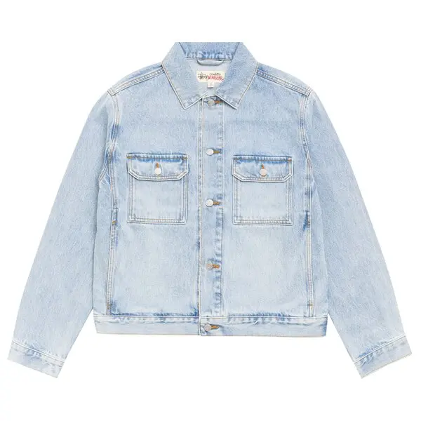 StÜssy Denim Trucker Jacket 'light Wash Indigo - Blue