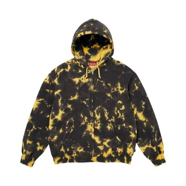 Supreme Small Box Zip Up Hooded Sweatshirt 'tie Dye - Green