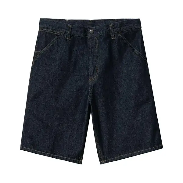 Carhartt Work In Progress Single Knee Short Rinsed - Blue