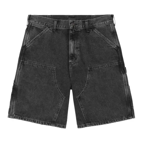 Carhartt Work In Progress Double Knee Short Stone Washed - Black