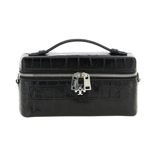 Tory Burch Charlie Embossed Croc East-west Vanity Case