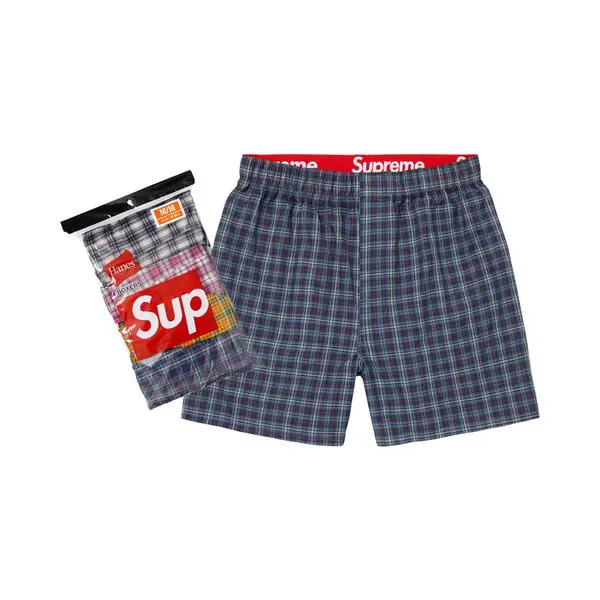 Supreme X Hanes Plaid Boxers