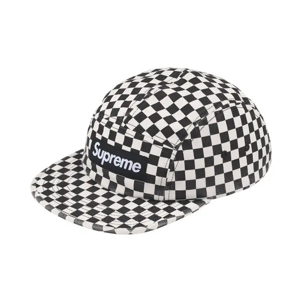 Supreme Washed Chino Twill Camp Cap 'checkerboard