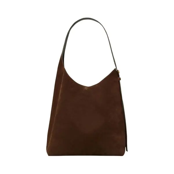Tory Burch Romy Suede Hobo Bag 'dark Cocoa - Brown
