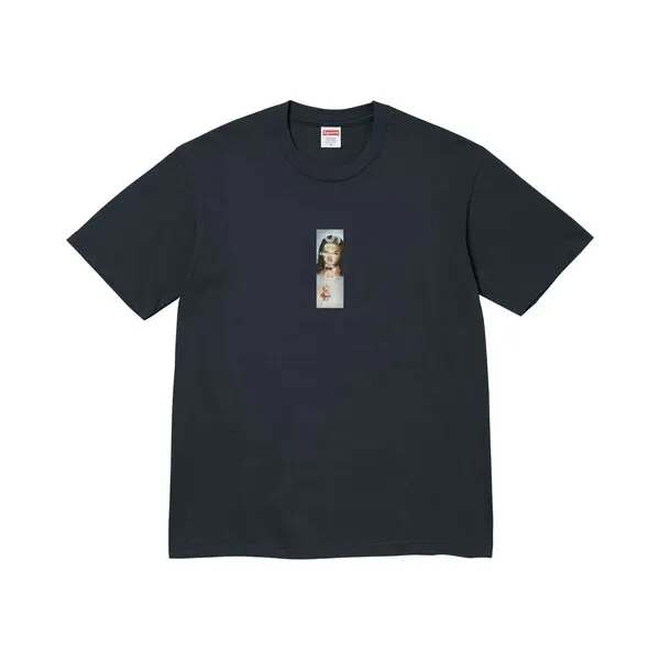 Supreme Prayer Card Box Logo Tee 'navy