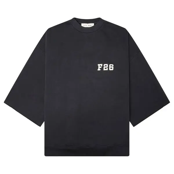 Fear Of God 3/4 Sleeve Crewneck 'washed Iron