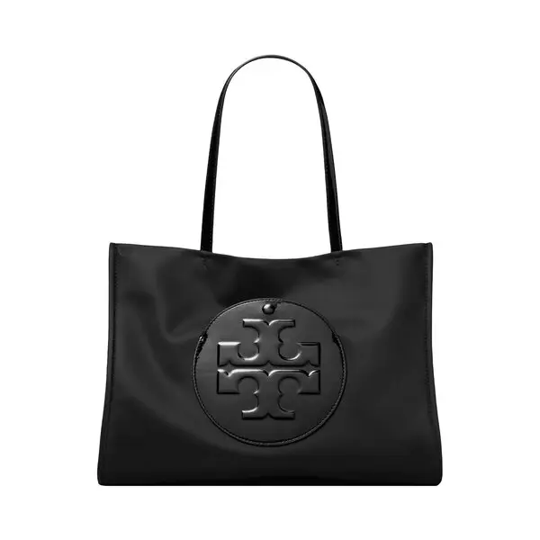 Tory Burch Ella Patent Small Tote Bag - Black