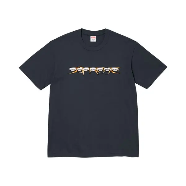 Supreme Skulls Spellout Tee 'navy