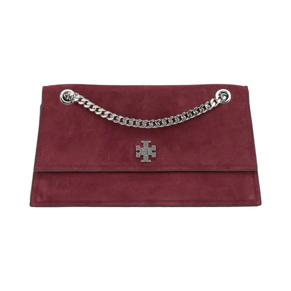 Tory Burch Kira Turnlock Suede Shoulder Bag 'merlot