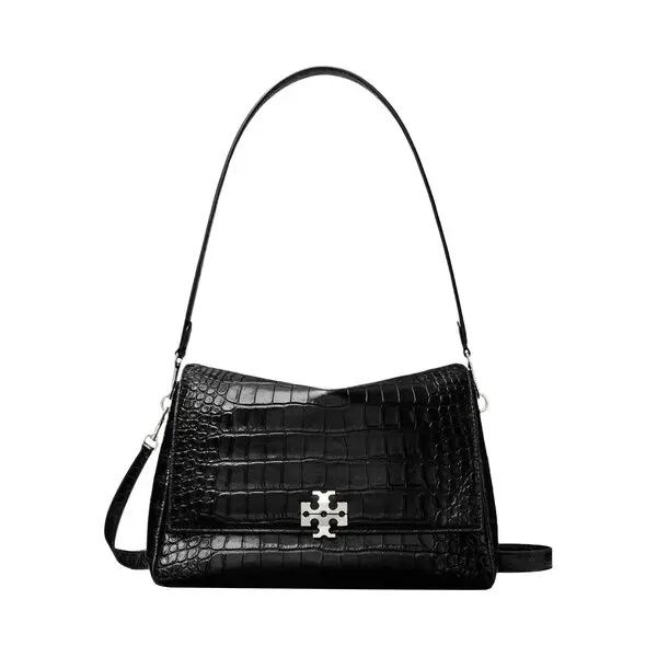 Tory Burch Charlie Embossed Croc Shoulder Bag