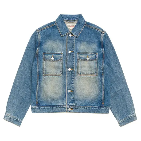 StÜssy Denim Trucker Jacket 'dark Wash Indigo - Blue