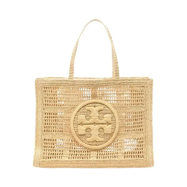 Tory Burch Ella Hand-crocheted Large Tote Bag 'natural - Tan