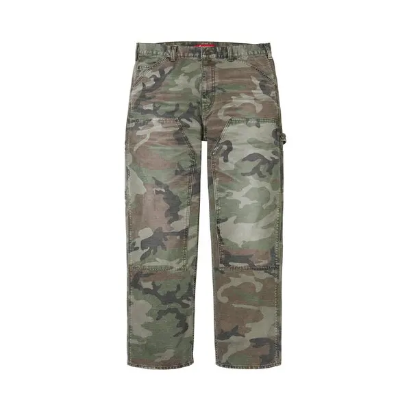 Supreme Worn Double Knee Painter Pant 'woodland Camo
