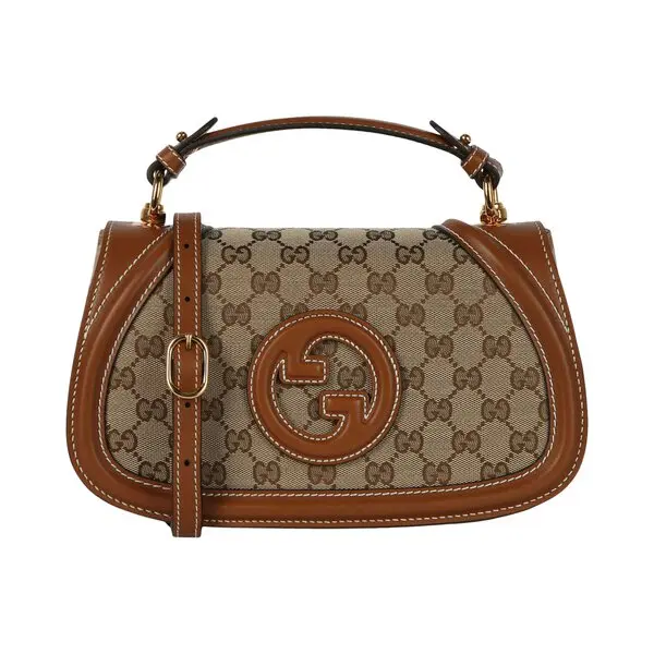Gucci Blondie Medium Top Handle Bag 'beige/ebony/sundial - Tan