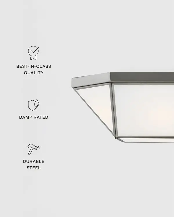 Quince Geometric Steel Flush Mount