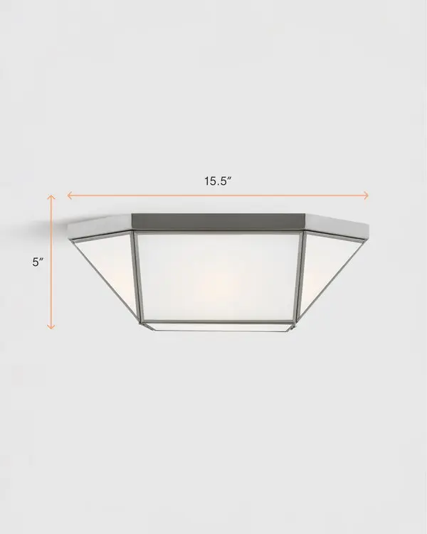 Quince Geometric Steel Flush Mount