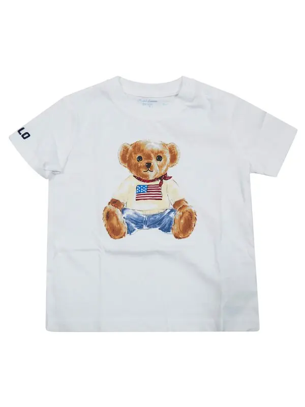 Polo Ralph Lauren Mini Bear Graphic T-shirt - Bianco