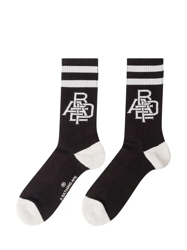 A BATHING APE Appliqué Line Socks For Streetwear