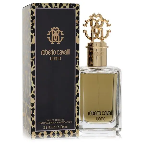 Roberto Cavalli Uomo Eau De Toilette Spray 3.3 Oz Perfectly Masculine Fragrance - Default