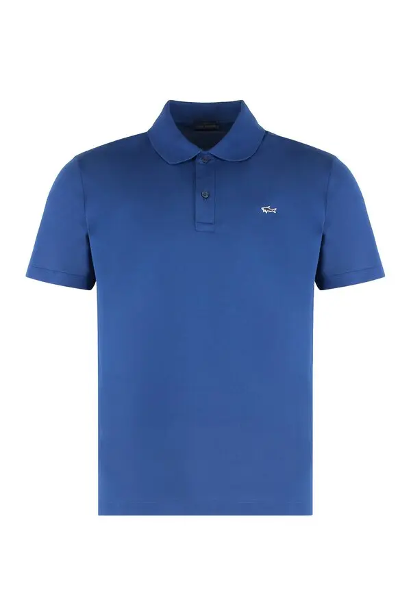 Paul & Shark Cotton Piqué Polo Shirt With Classic Fit - Blue