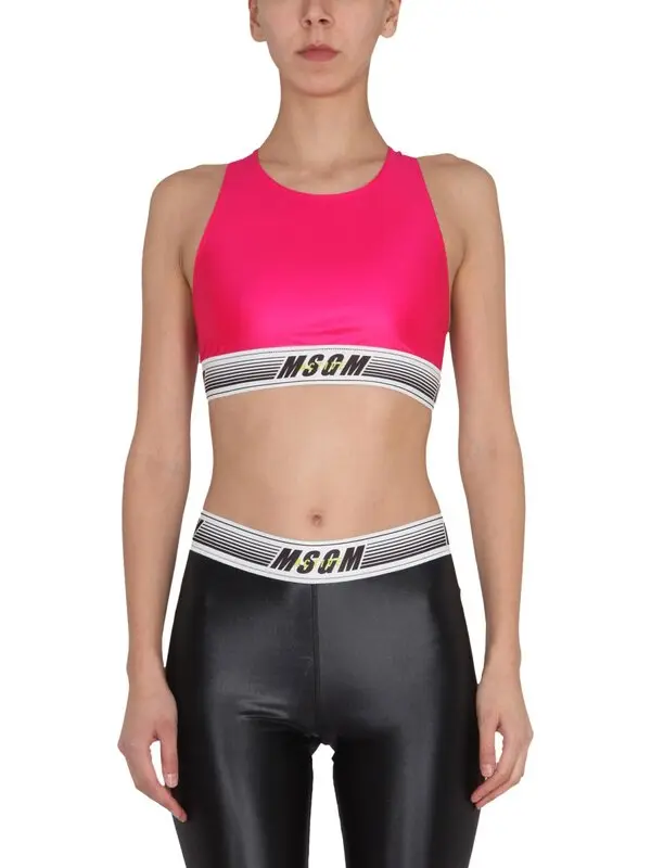 MSGM Round Neck Activewear Top