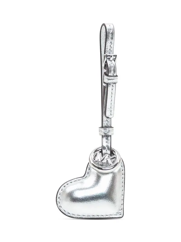 Michael Kors Leather Heart Charm Accessory - Silver