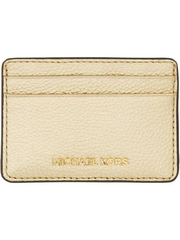 Michael Kors Logo Mini Card Holder - Gold