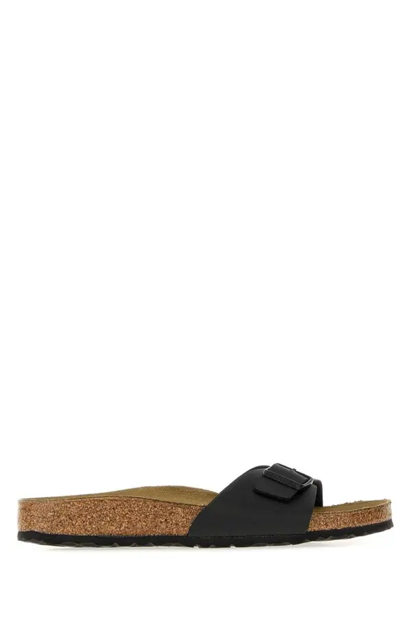 BIRKENSTOCK Madrid Slip-on Leather Slippers For - Black