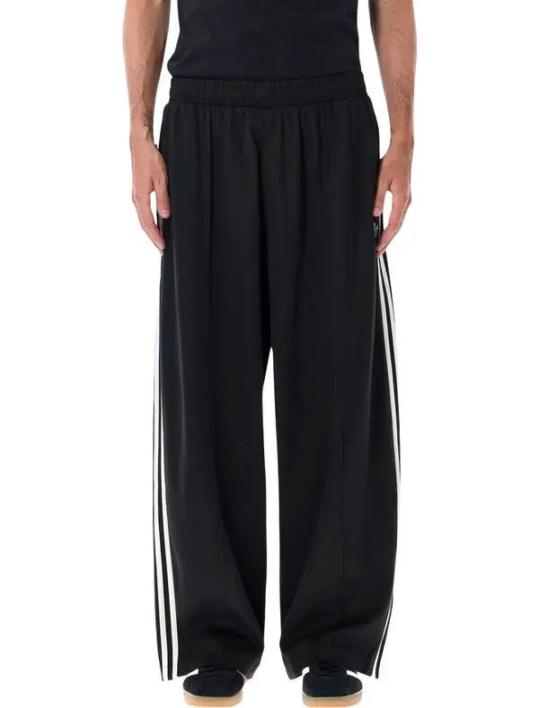 ADIDAS ORIGINALS Wide Leg Track Pants With Side Stripes - Nero