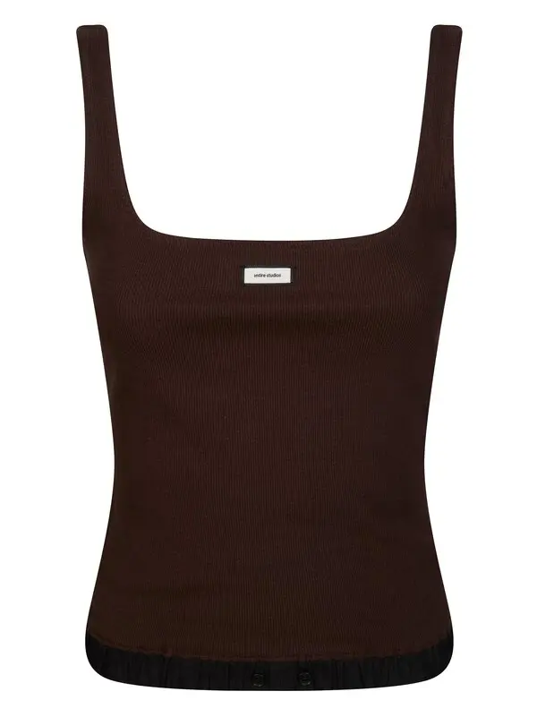 ENTIRE STUDIOS Luxe Lounge Mini Tank - Marrone