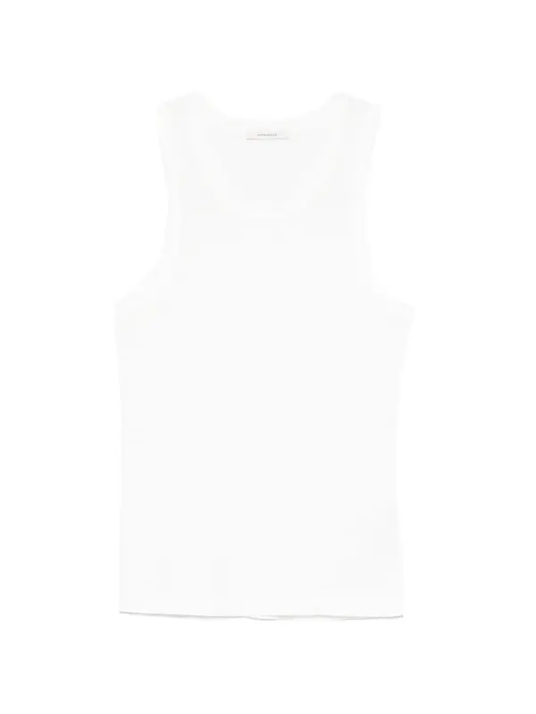 ENTIRE STUDIOS Round Neck Sleeveless T-shirt - Bianco