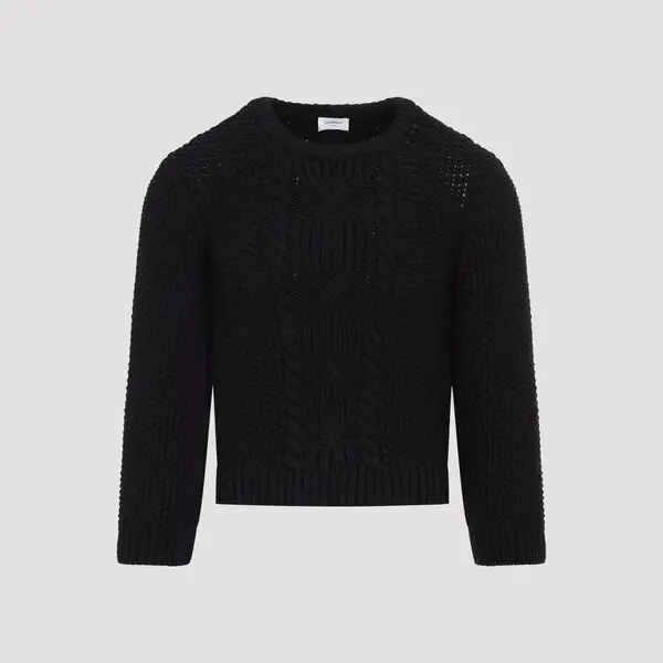 Saint Laurent 100% Wool Pullover Sweater - Black