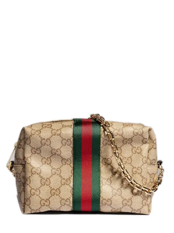 Gucci Gg Coated Canvas Shoulder Bag - Beige