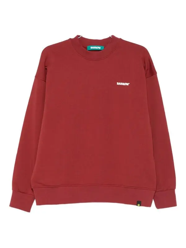 BARROW Cotton Sweatshirt With Chest Logo And Back Smile Print