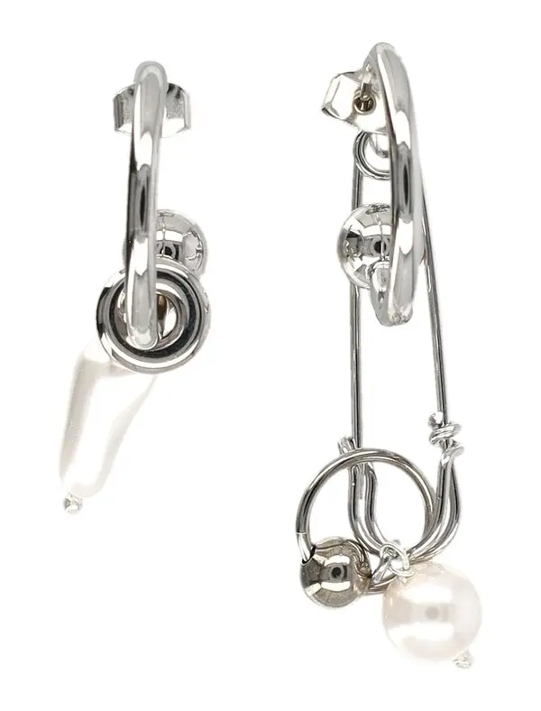 JUSTINE CLENQUET Statement Drop Earrings - Argento