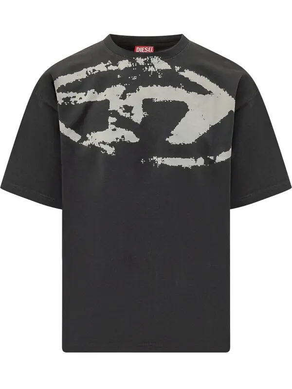 DIESEL® Trendy T-shirt With Unique Stampaint Design